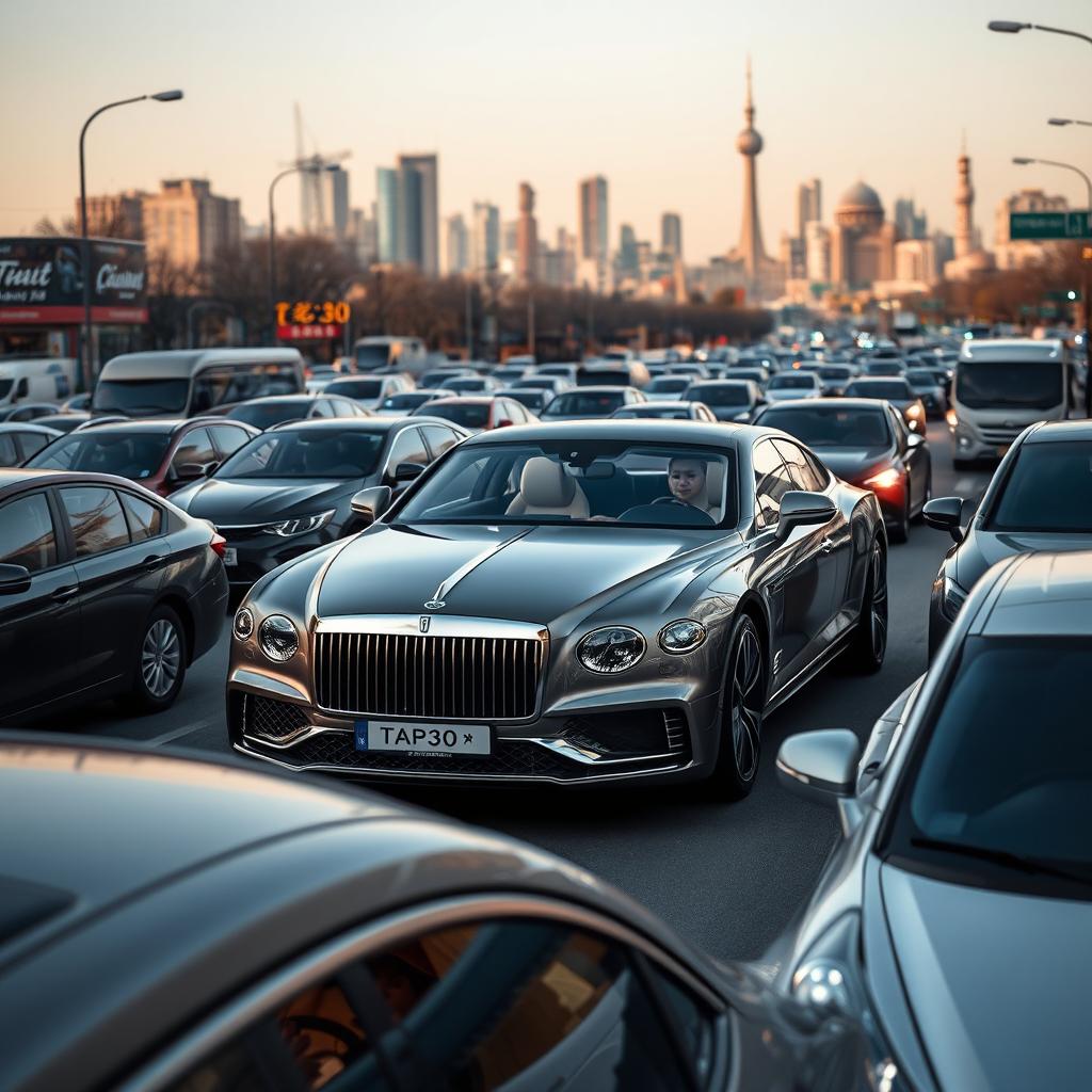 Experience Luxury: The Elegant Tap30 Car in Tehran's Bustling Streets