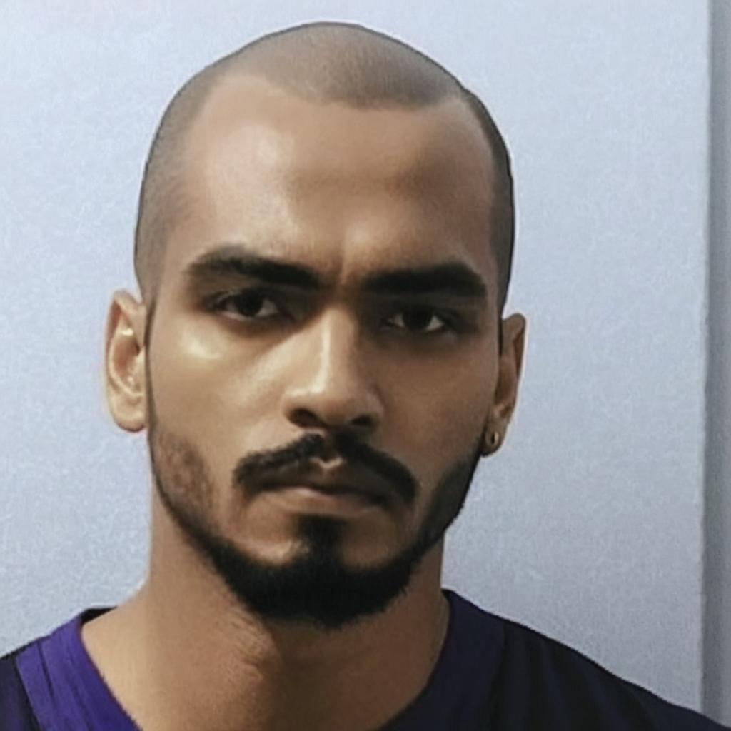 Dramatic Gangster Portrait: Intense Man in Gritty Urban Setting