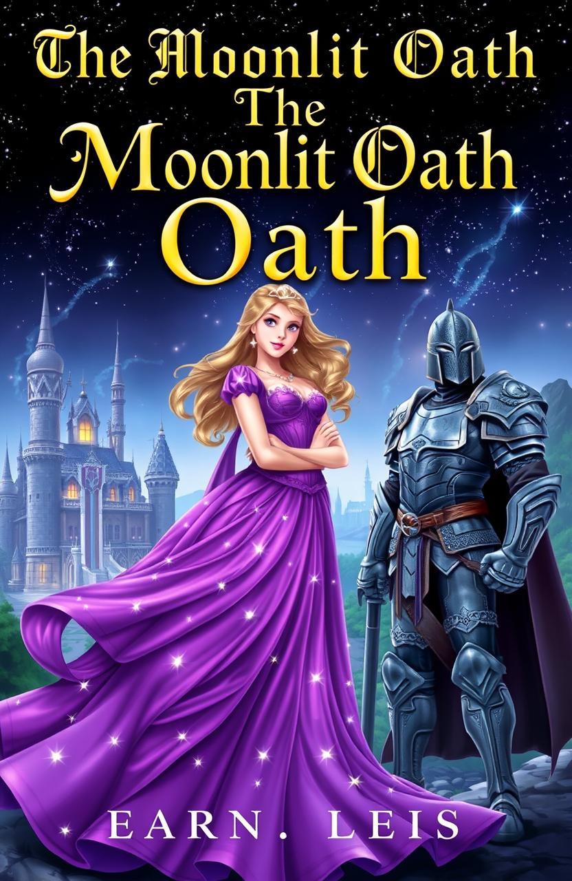 The Moonlit Oath - Enchanting Fantasy Book Cover Art