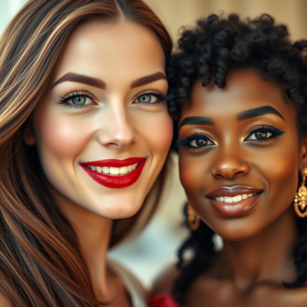 Stunning Portrait of Two Diverse Women in High Definition