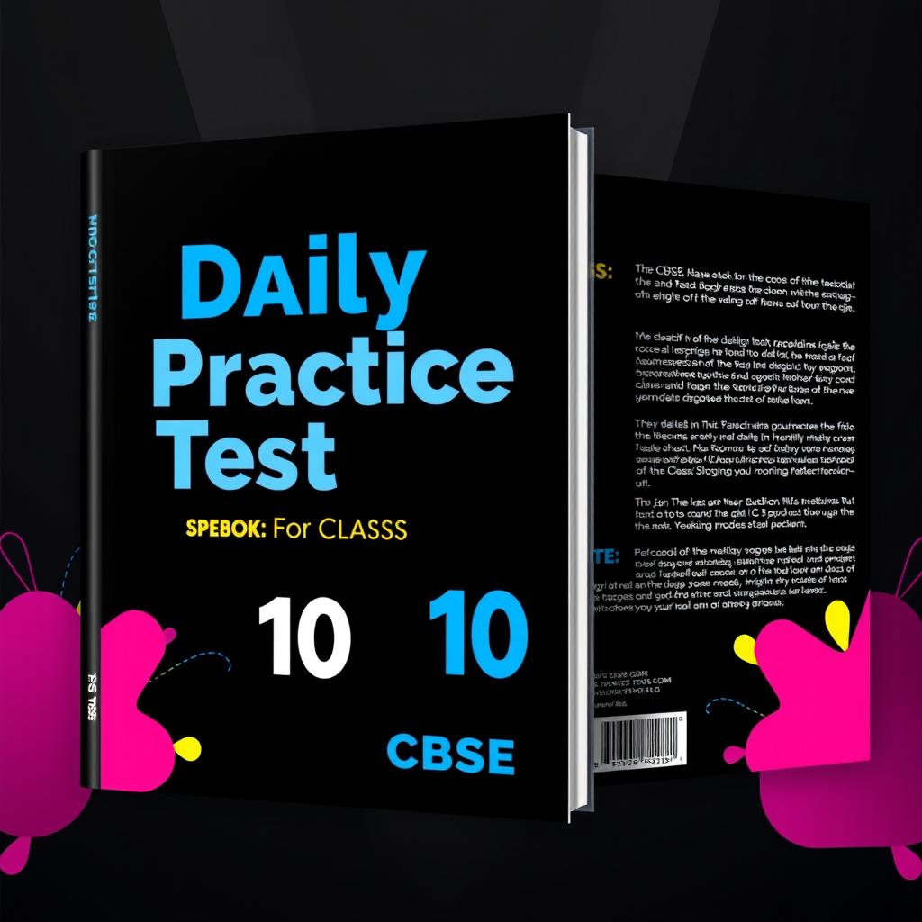 Modern Book Cover Design for 'Daily Practice Test for Class 10 CBSE'