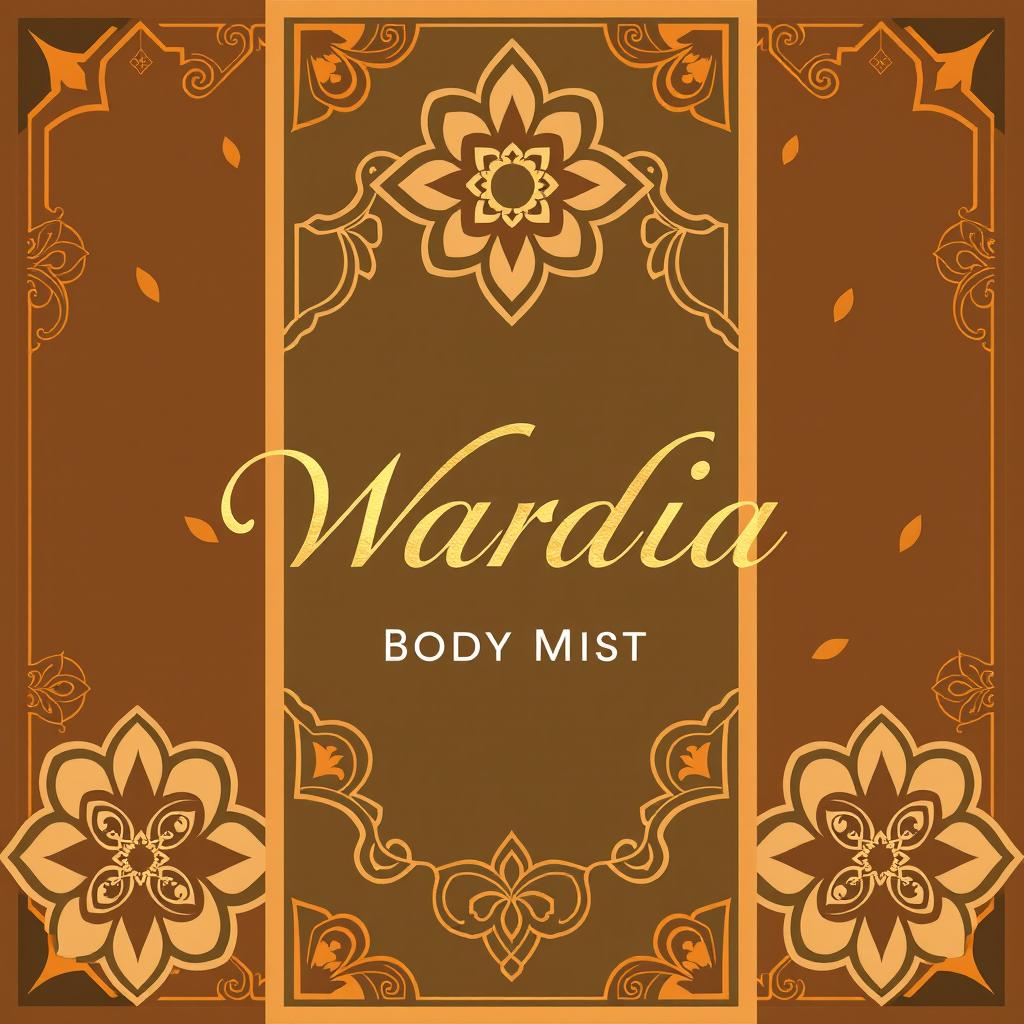 Wardia Body Mist: Elegant Oriental-Themed Label Design