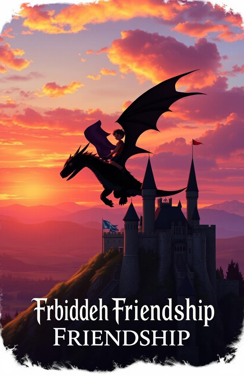 Forbidden Friendship: A Majestic Sunset Adventure with a Dragon