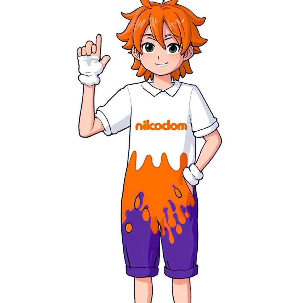 Vibrant AI-Generated Image of a Young Boy in Nickelodeon Style