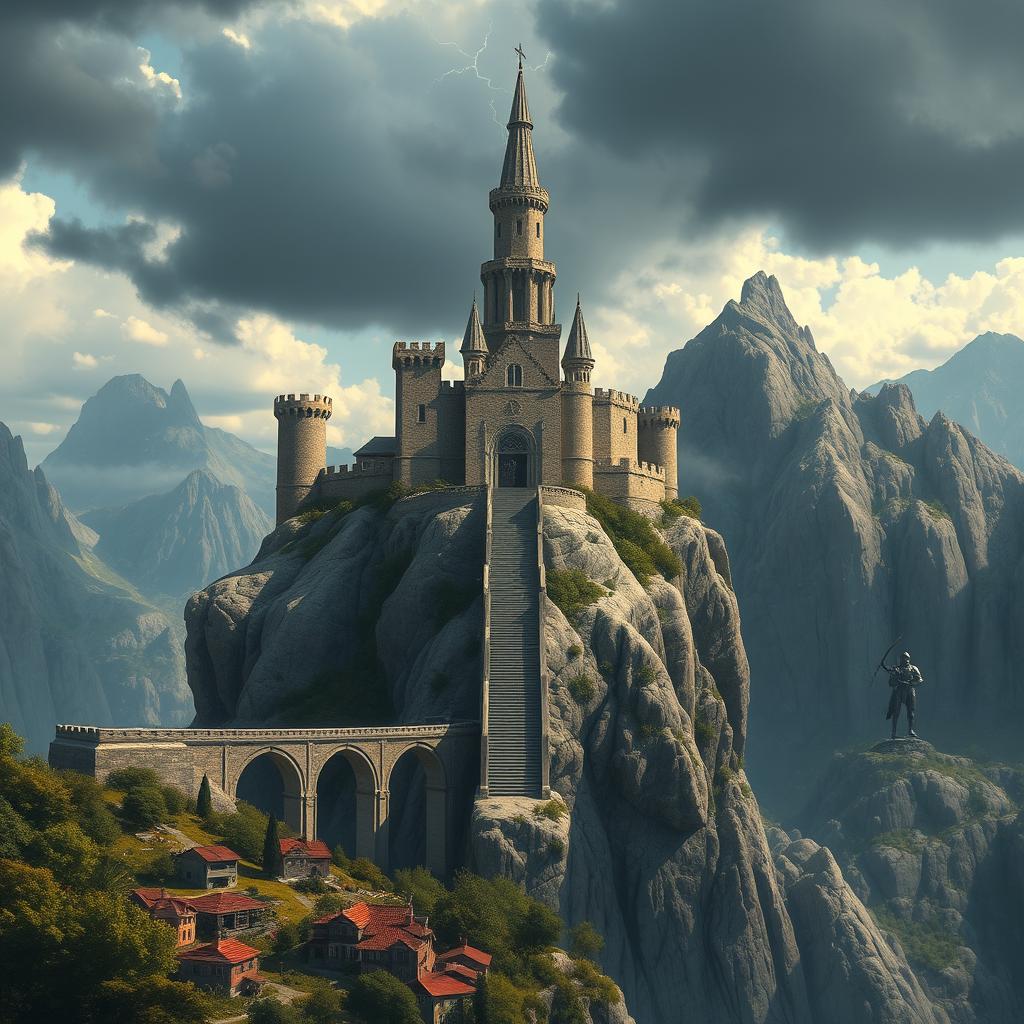 Breathtaking Fantasy Scene: Academy of Storms Castle