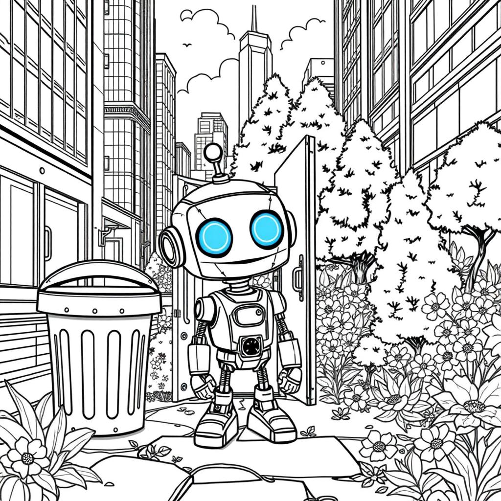 Color the Adventures of Tom the Robot