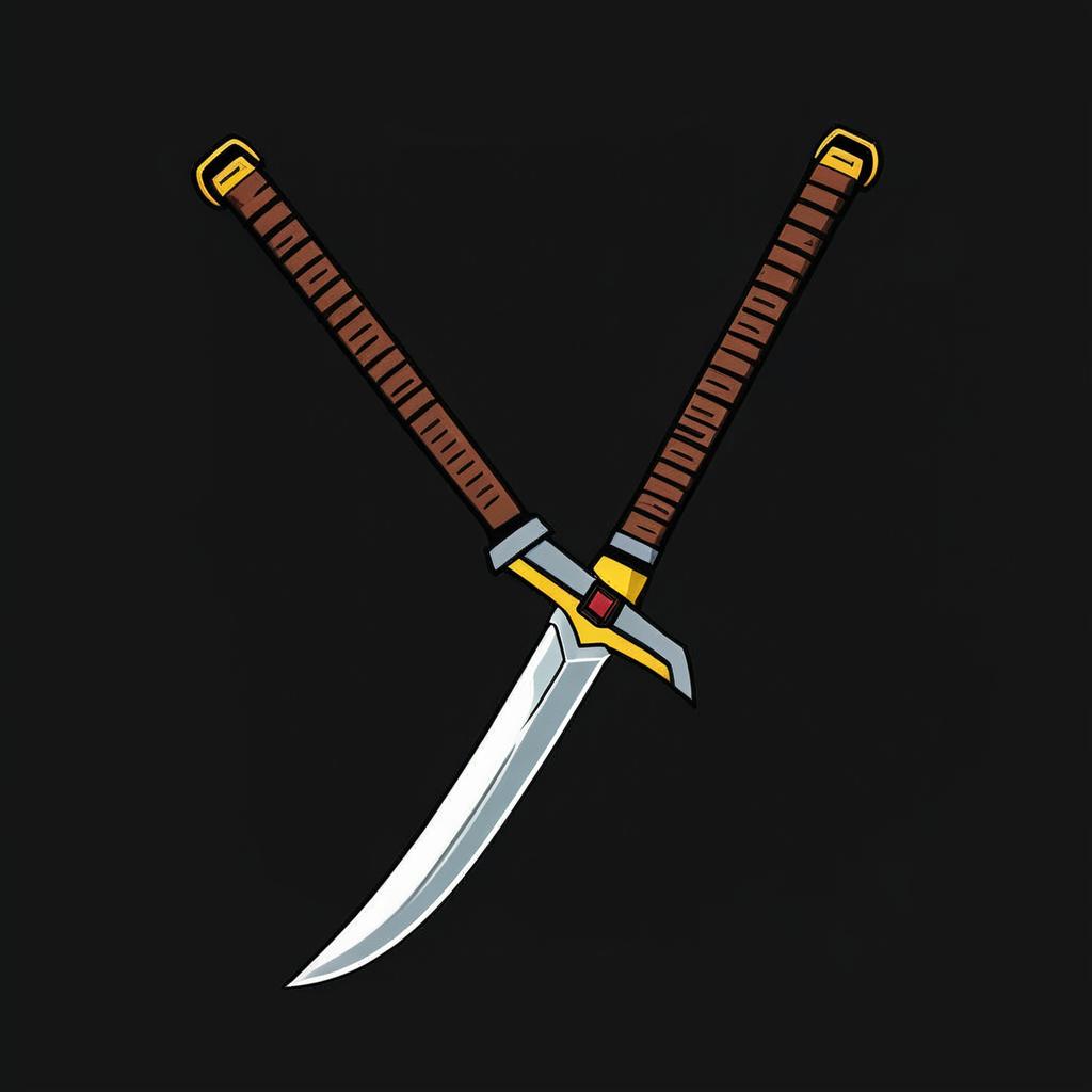 Vibrant Realistic Machete Art with Star Symbol | Idyllic Threads