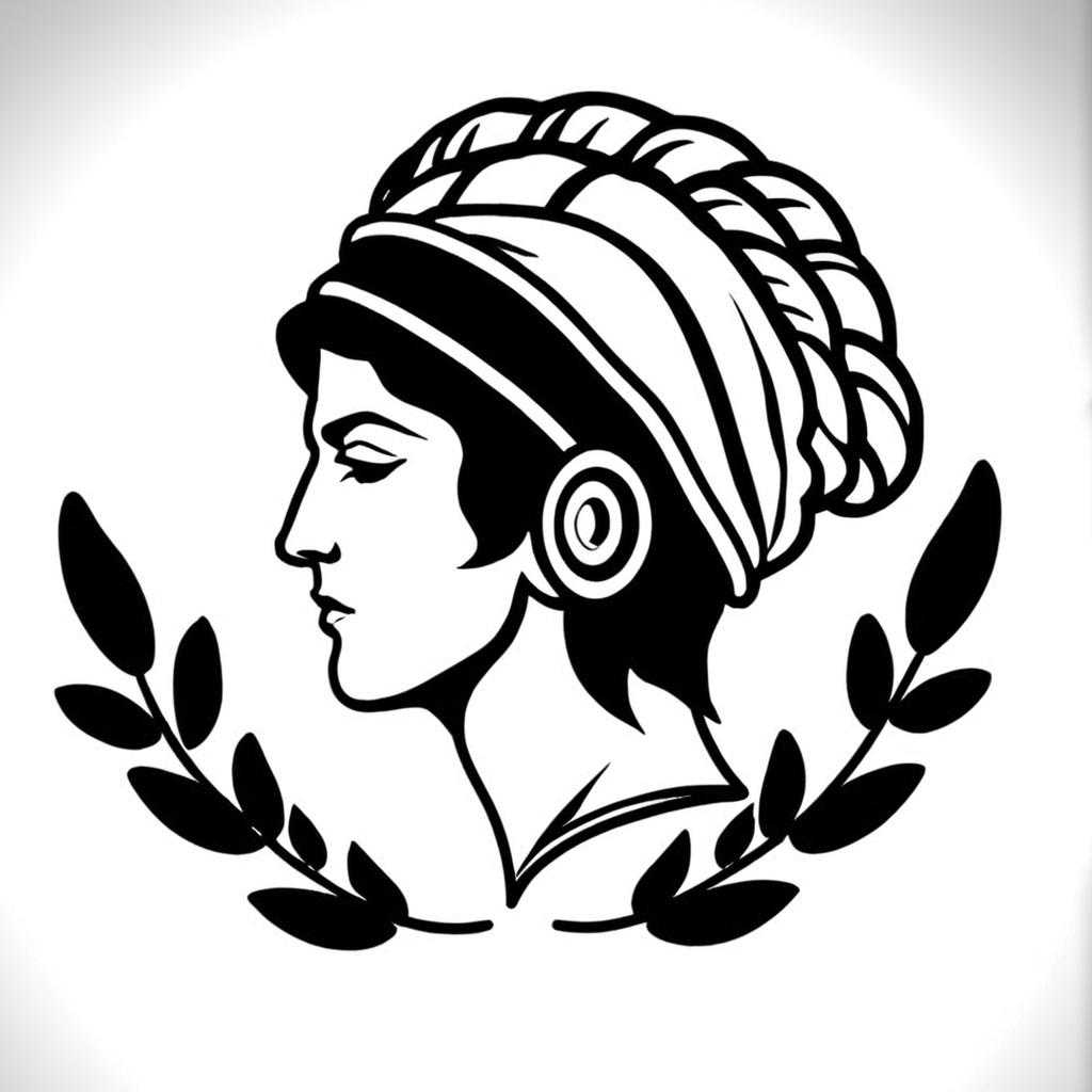 Stylized Profile Image of a Roman Soldier - Bold & Minimalist Design