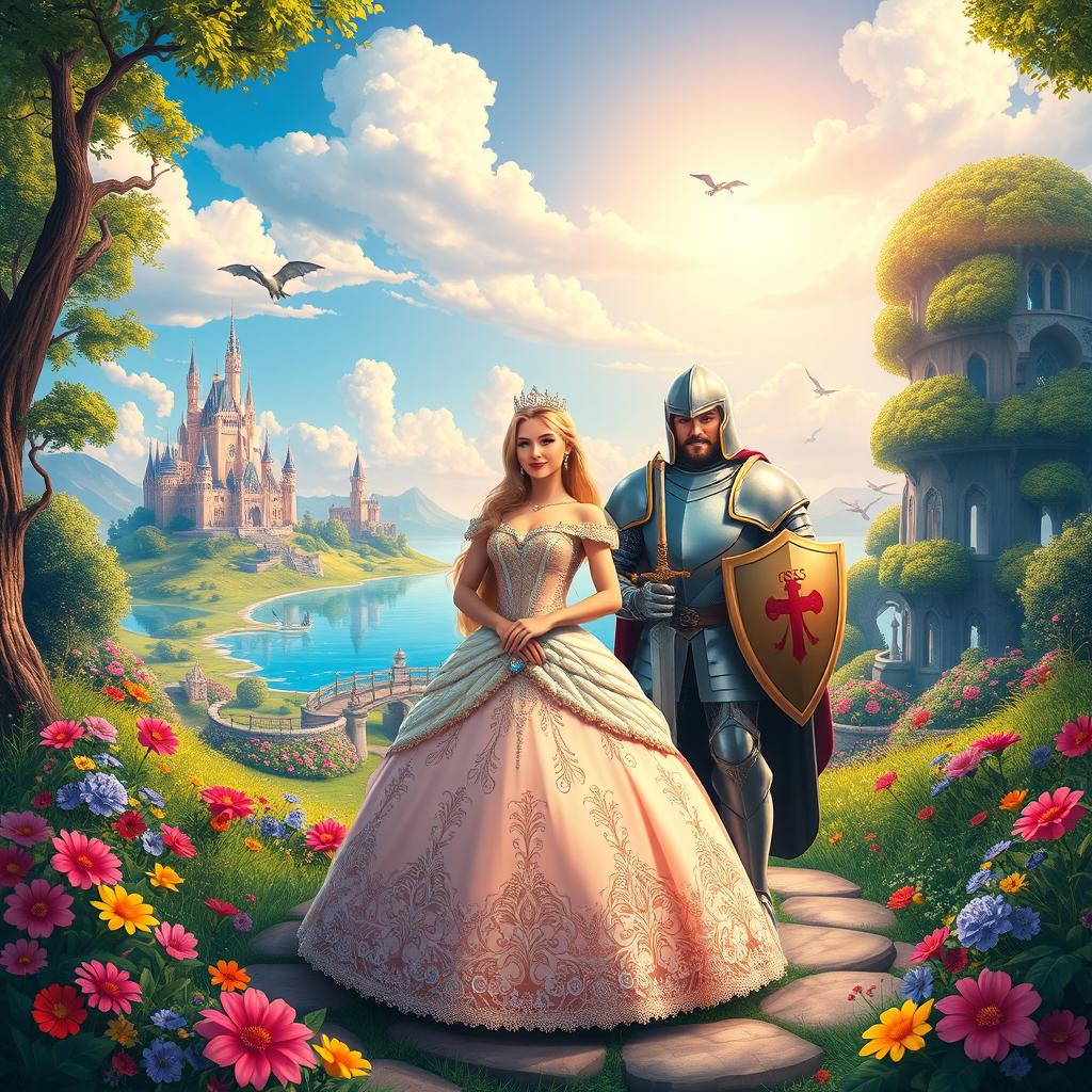 Enchanting Fantasy Realm: Princess Leslie and Knight Jesus