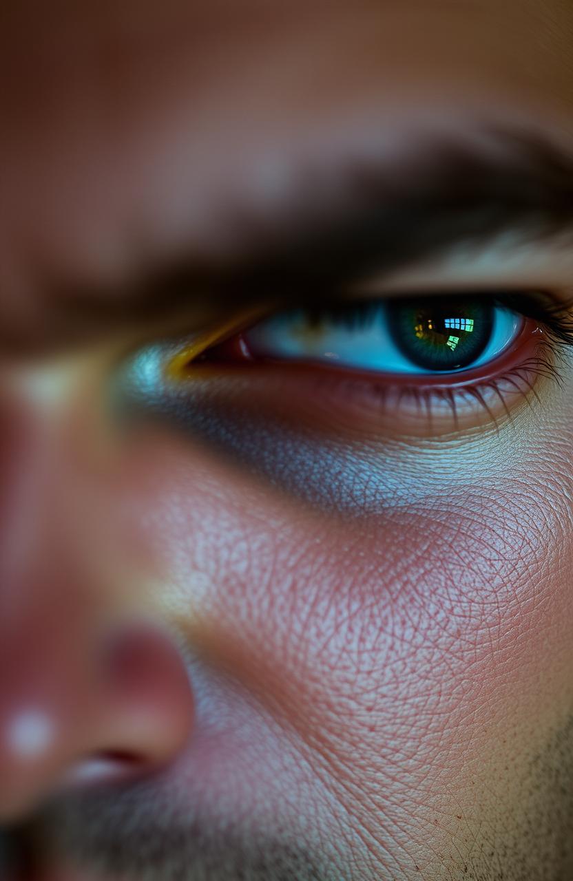 Captivating Close-Up: Discover the Intensity in a Man's Eyes