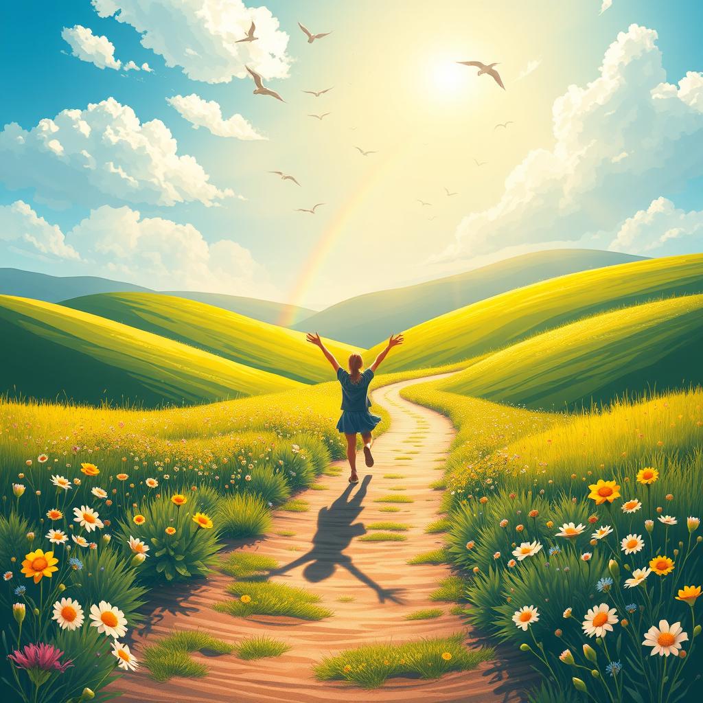 The Journey to Happiness: A Serene Landscape of Joy