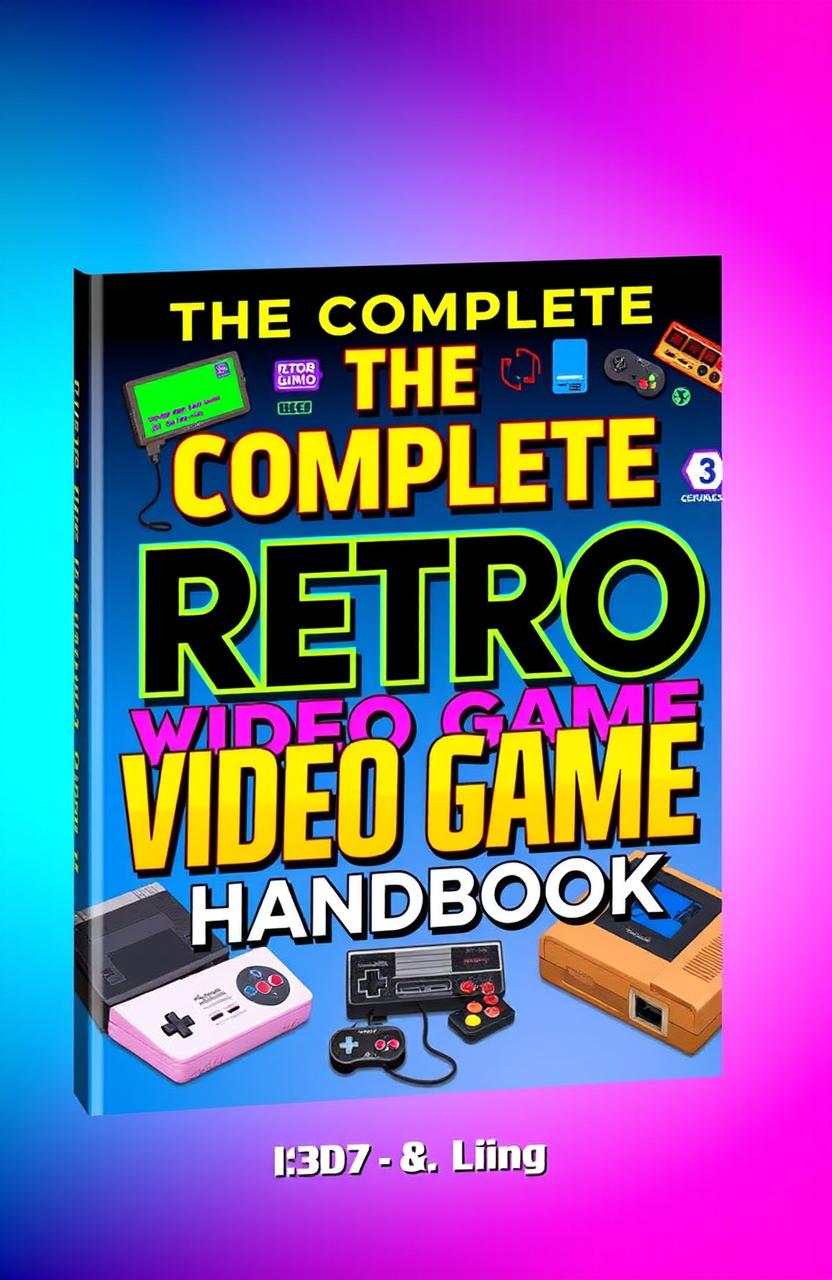 The Complete Retro Video Game Handbook - A Nostalgic Book Cover Design