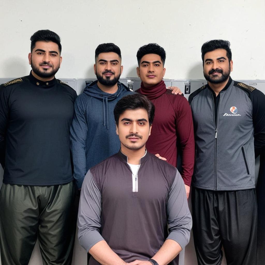 Unity in Diversity: A Captivating Image of Young Men in Black and White