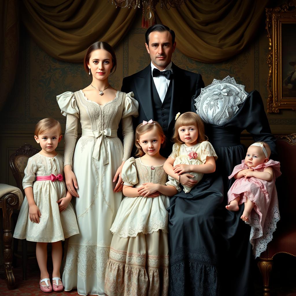 Elegant Victorian Family Portrait: Timeless Beauty and Bonding