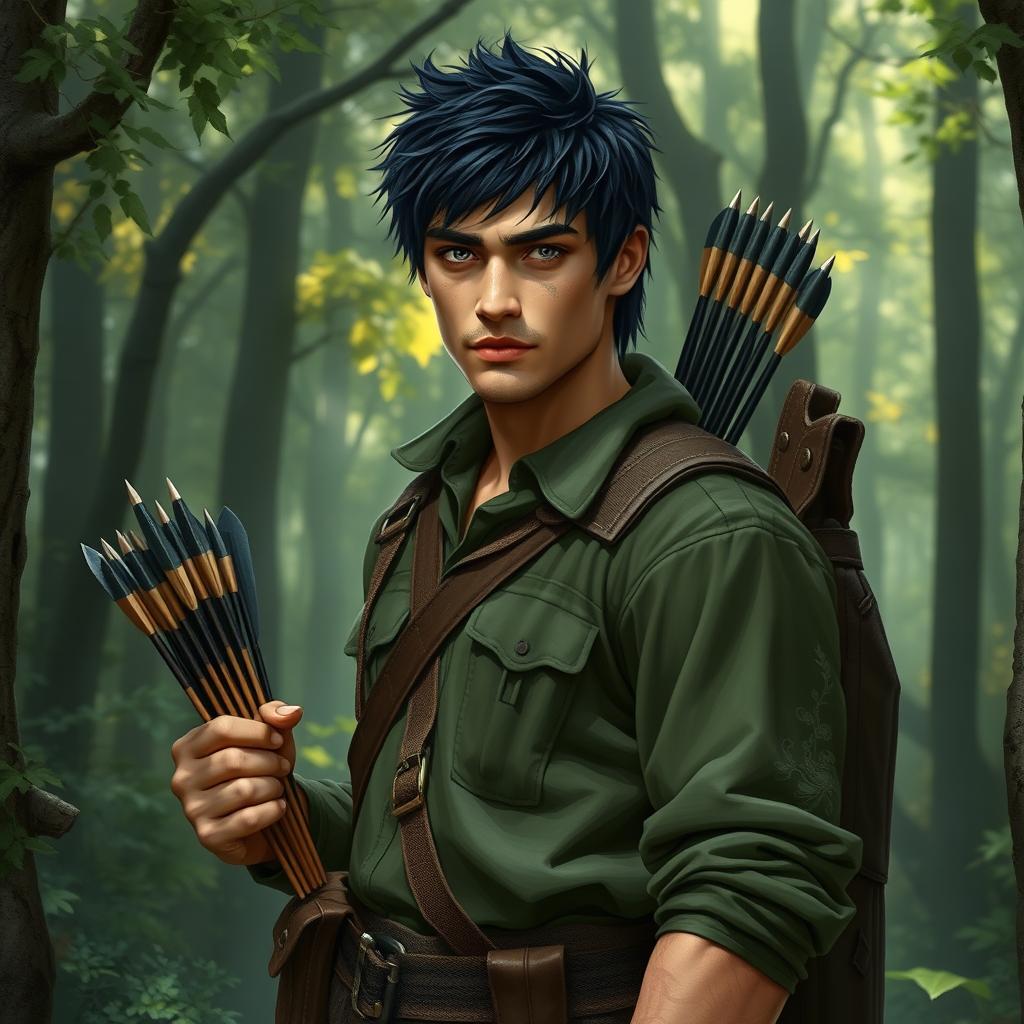 Adventurous Human Ranger in Enchanted Forest | AI Image Generation