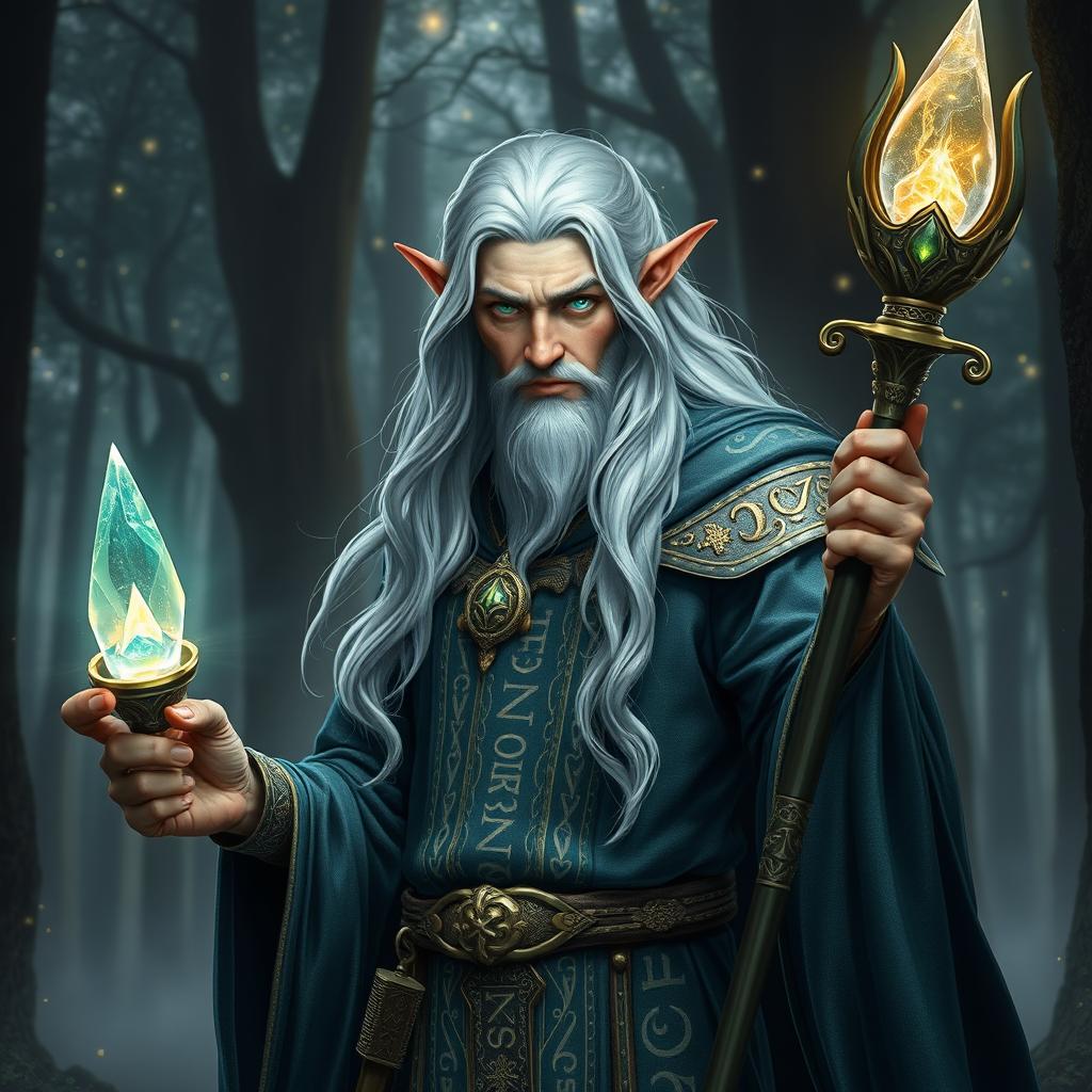High Fantasy D&D Portraits: Elven Wizard & Mysterious Sorceress