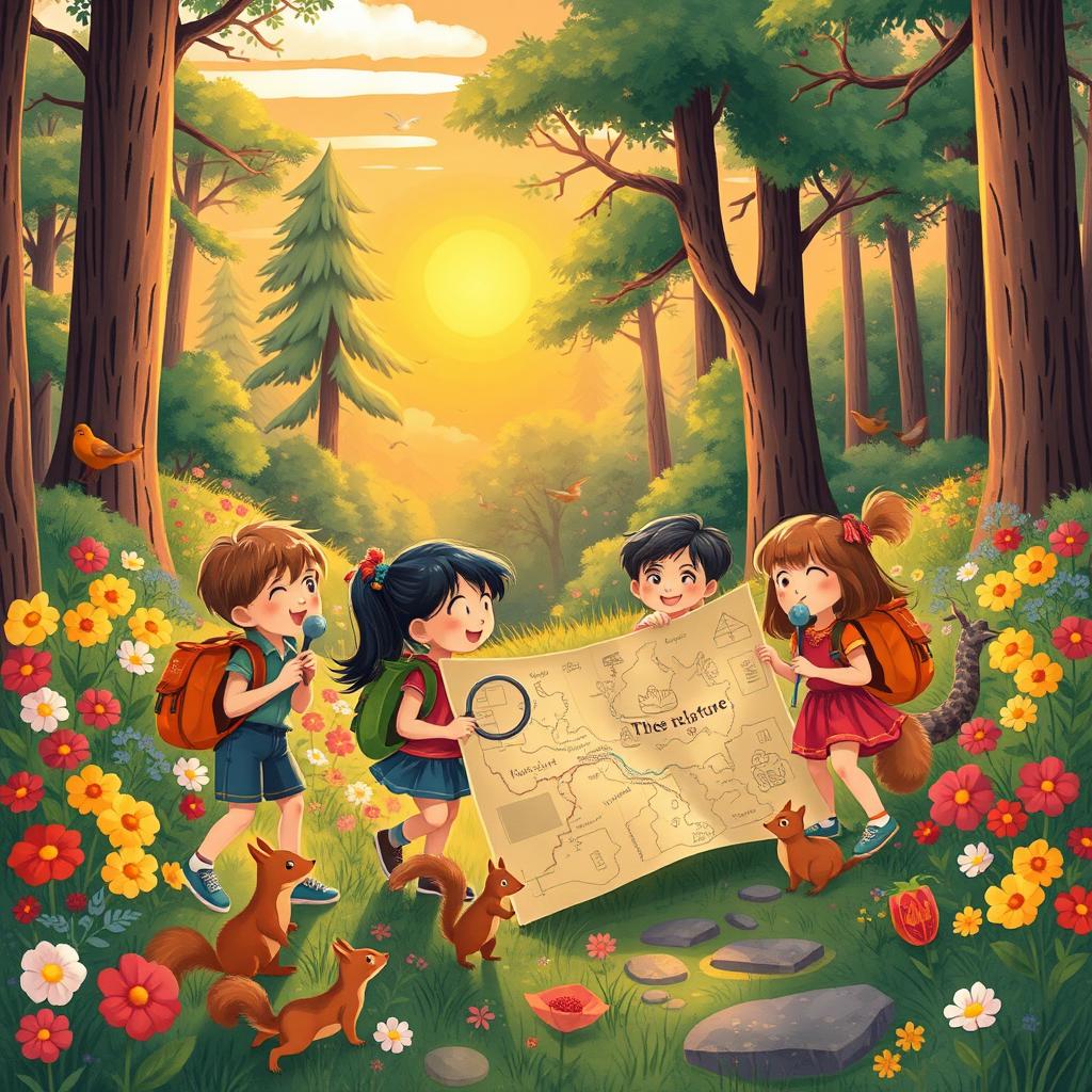 Nostalgic Childhood Adventure Illustration | Idyllic AI