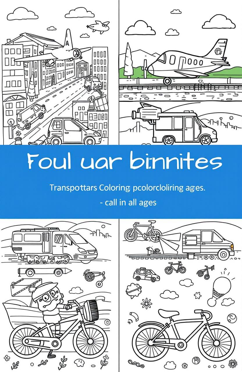 Transportation-Themed Coloring Book Pages | Fun for All Ages