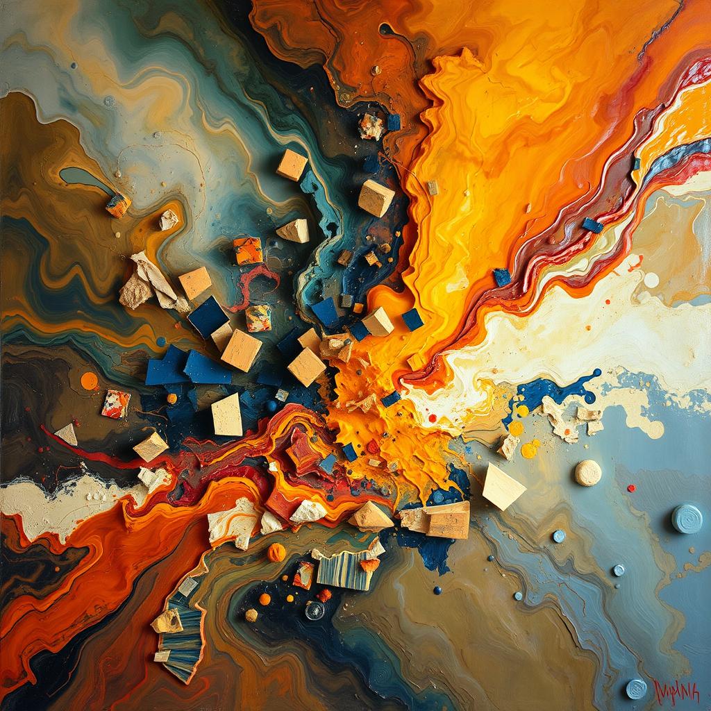 Mesmerizing Abstract Painting: Exploring the Concept of Entropy