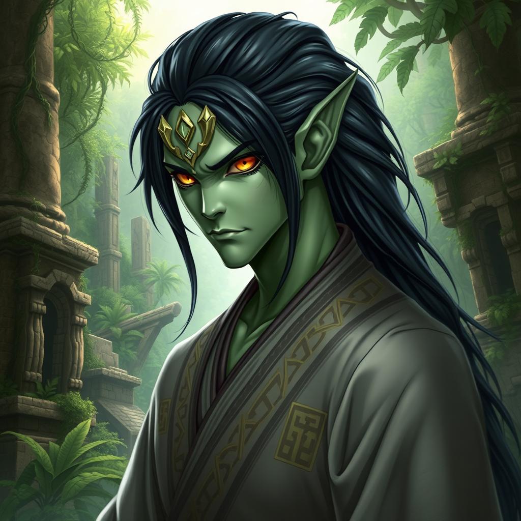 Serpentine Elegance: A Male Yuan-Ti Character Design