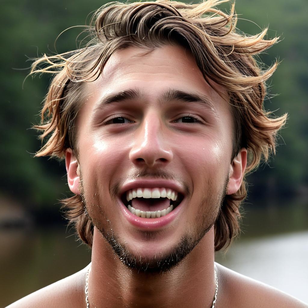 Joyful Summer Swim: Capturing Fun in Nature