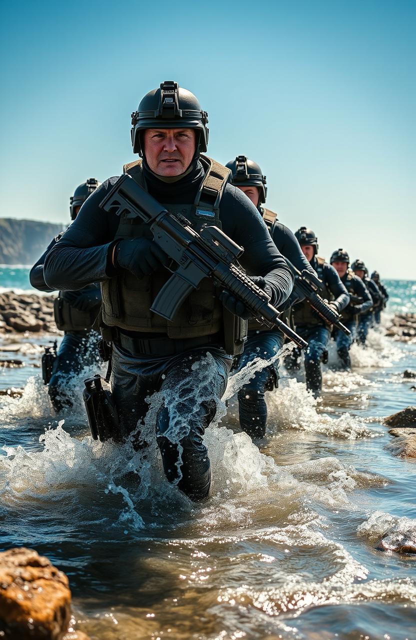 Dramatic Special Forces Photo: Soldiers Emergent from Ocean