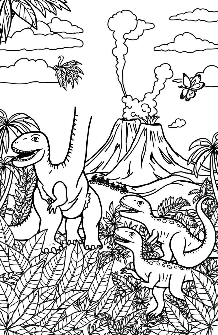 Dino Delight: Color Your Own Prehistoric Adventure!