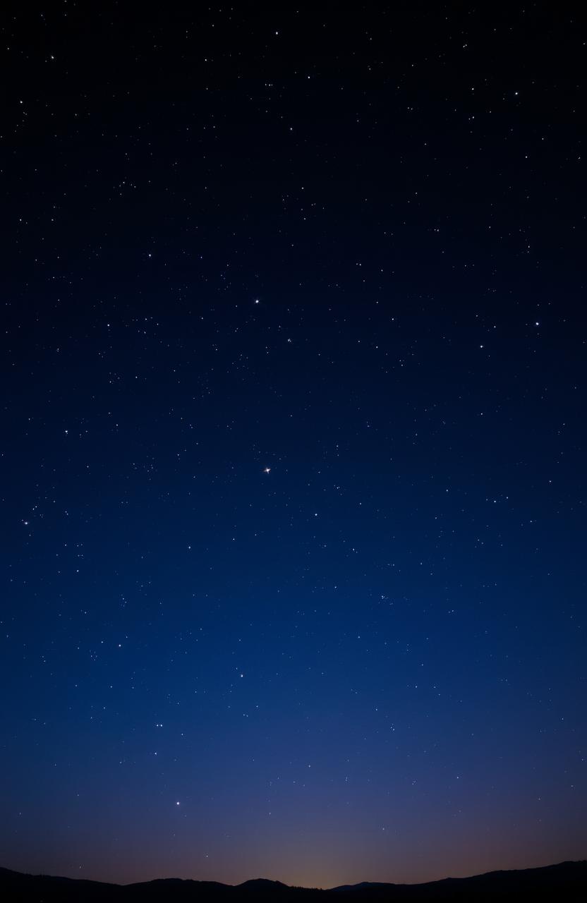 Enchanting Dual Celestial Display: Night Sky Wonder