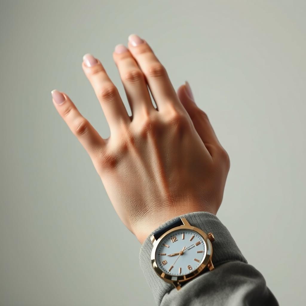 Elegant Hand and Stylish Watch: Artistic Close-Up