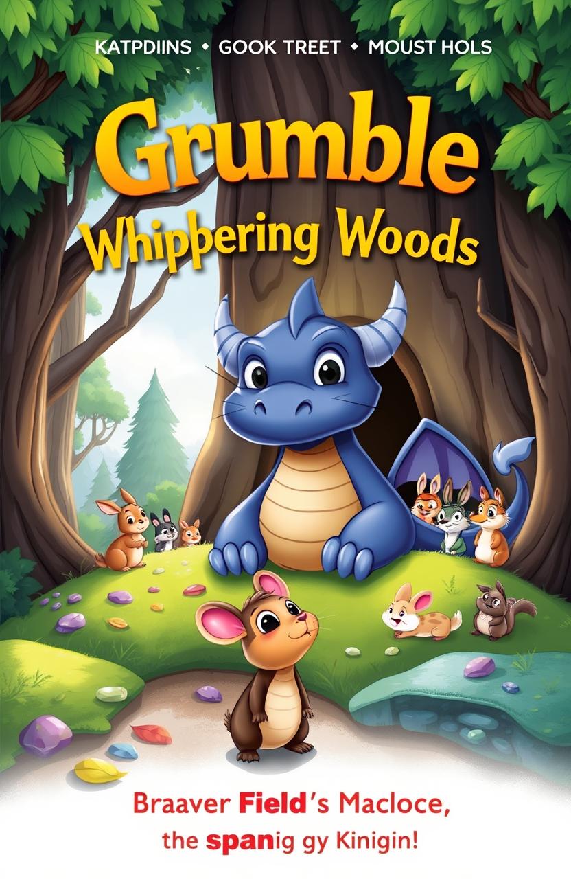 Enchanting Children's Book Cover: Grumble the Kind Dragon in Whispering ...