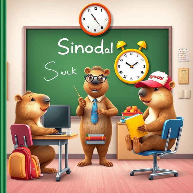 Colorful Classroom capybaras - A 3D Adventure
