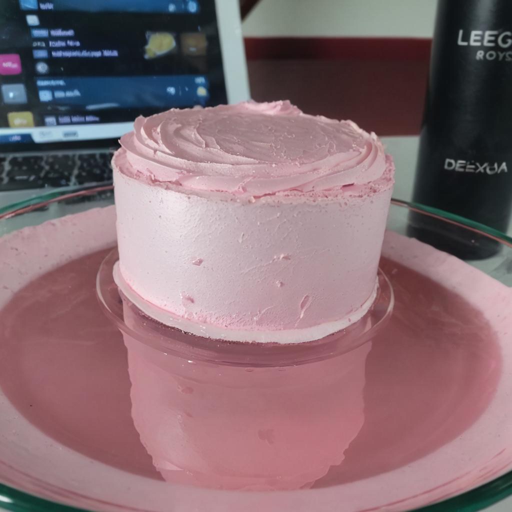 Elegant Round Pink Cake in Pastel Surroundings | Idyllic