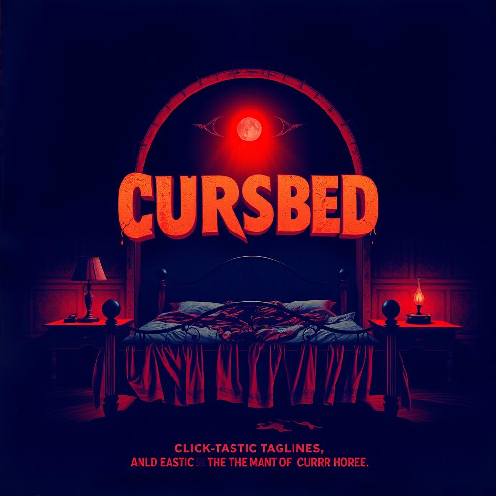 Cursed Bed: 1980s Horror Movie Poster Design