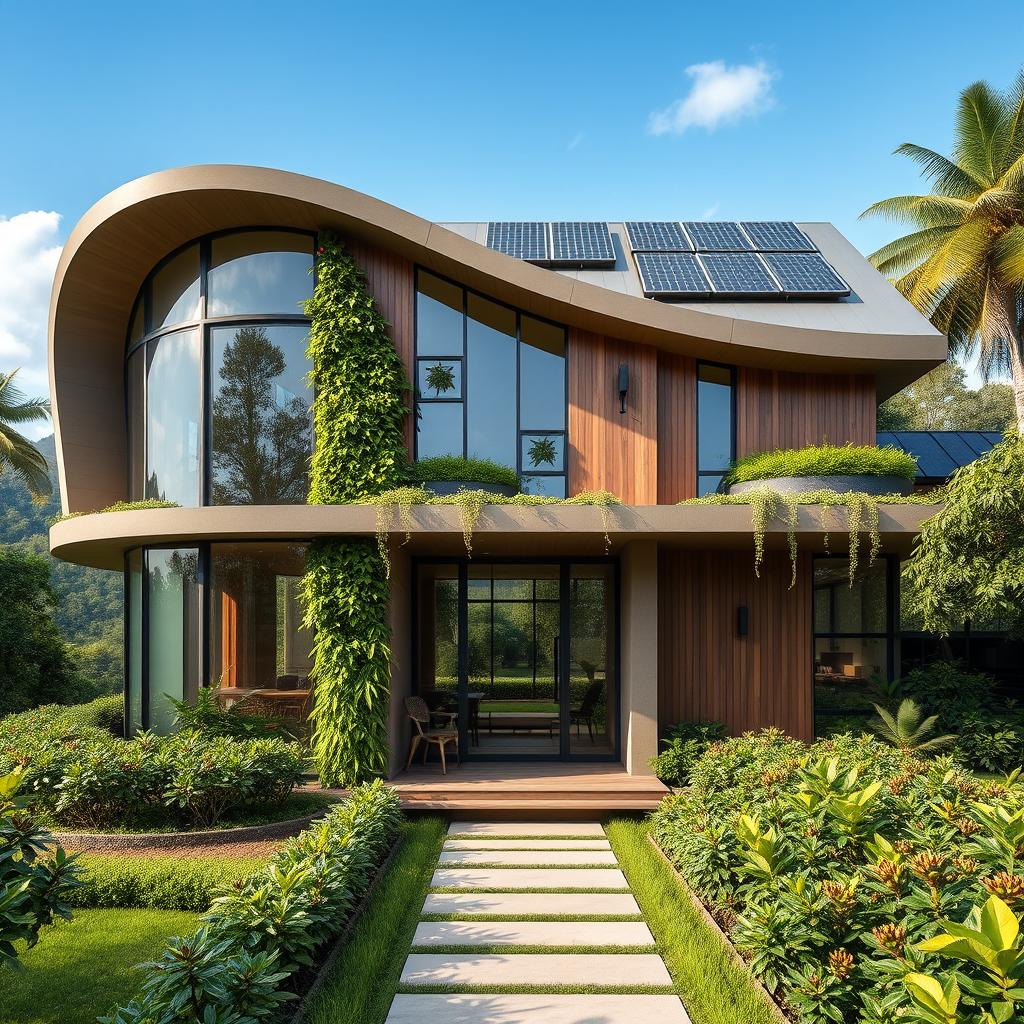 Futuristic Coffee Farmhouse Design: Merging Tradition with Modernity