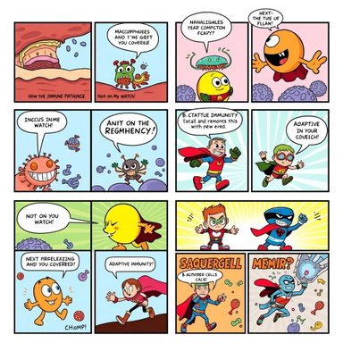 Comic Strip: The Battle of the Immune Systems - Innate vs. Adaptive