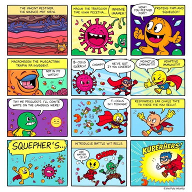 Comic Strip: The Battle of the Immune Systems - Innate vs. Adaptive