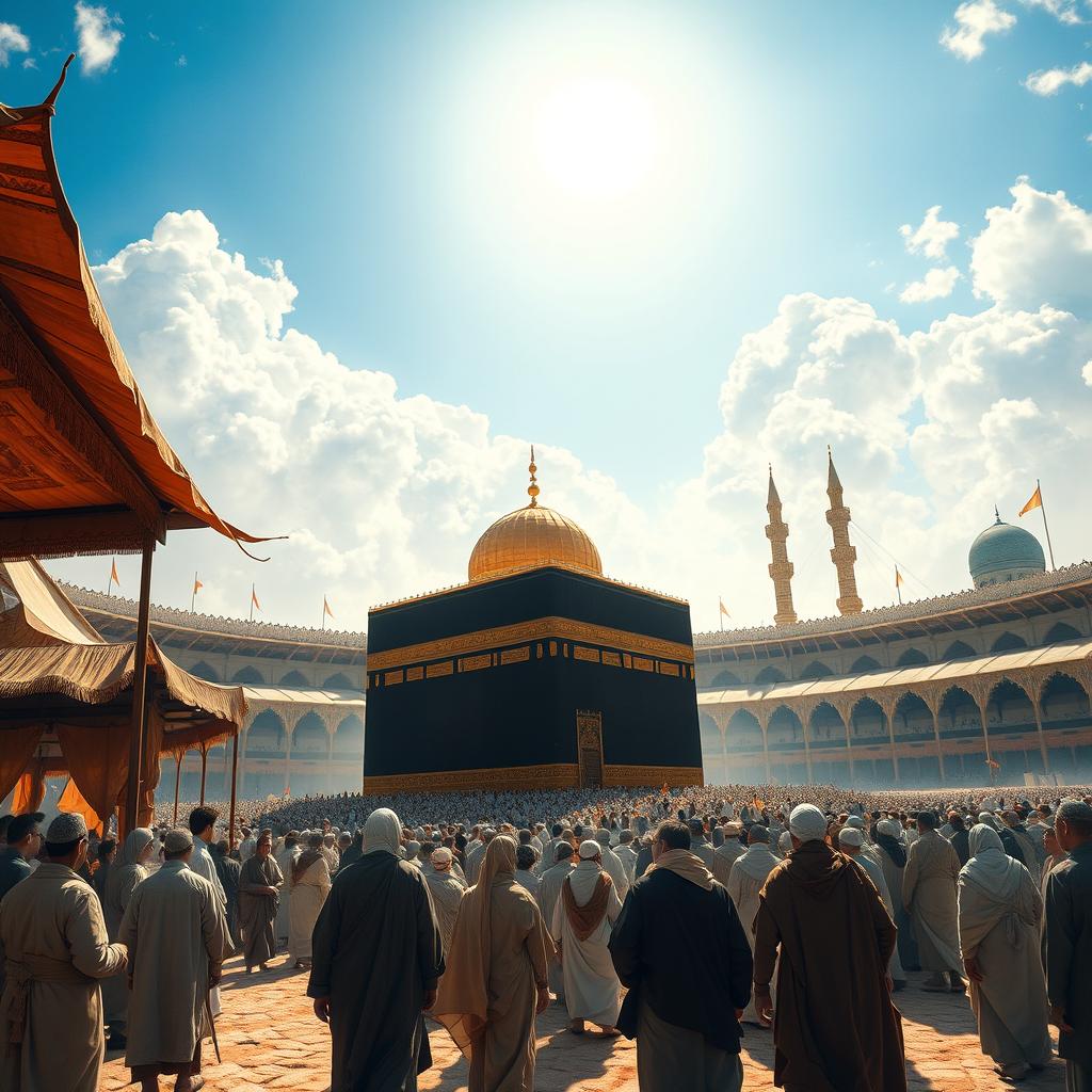 Historical Depiction of the Kaaba: A Pilgrim's Journey 1000 Years Ago