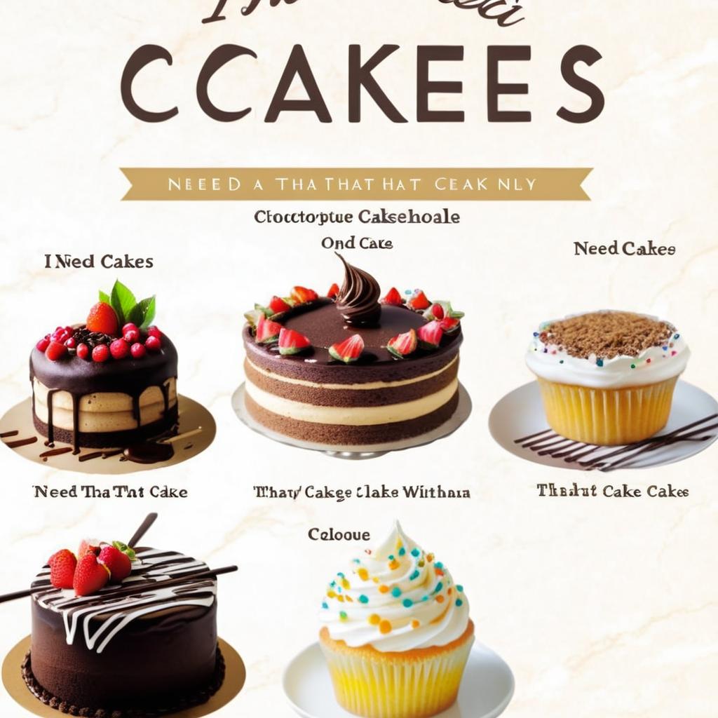 Delicious Cakes Display: Bakery Showcase