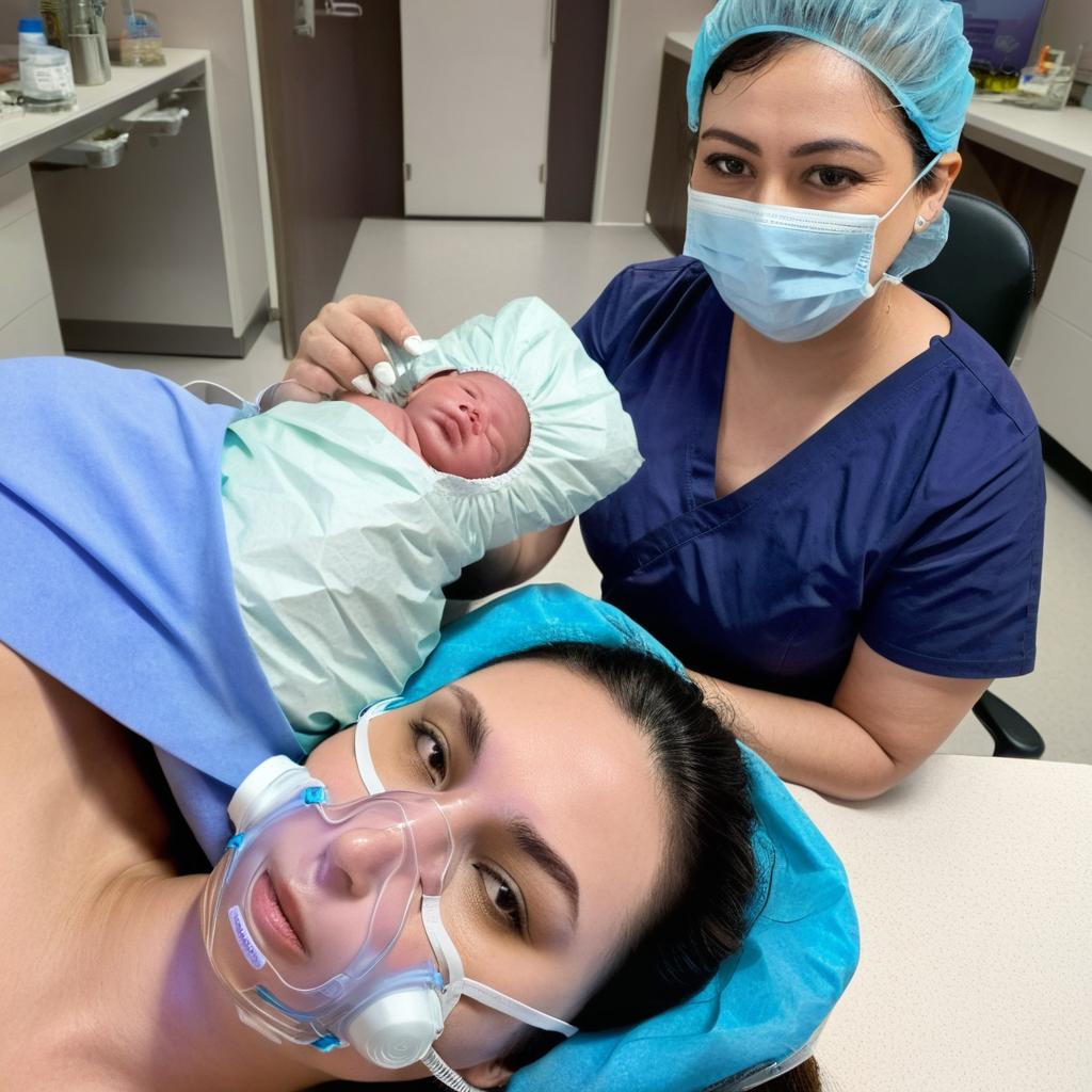 Joyful Hospital Delivery Room: A Heartwarming Moment with New Life