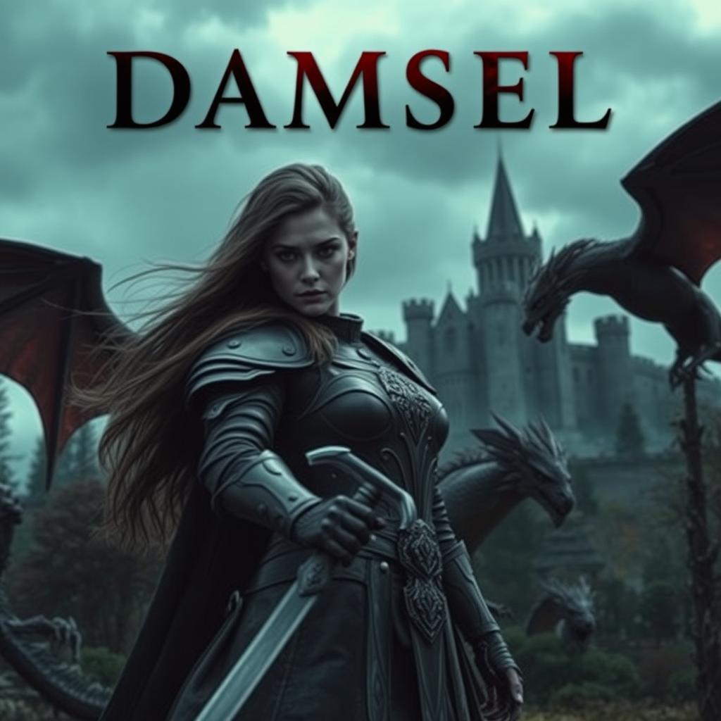 Epic Female Protagonist in 'Damsel': A Stunning Fantasy Scene