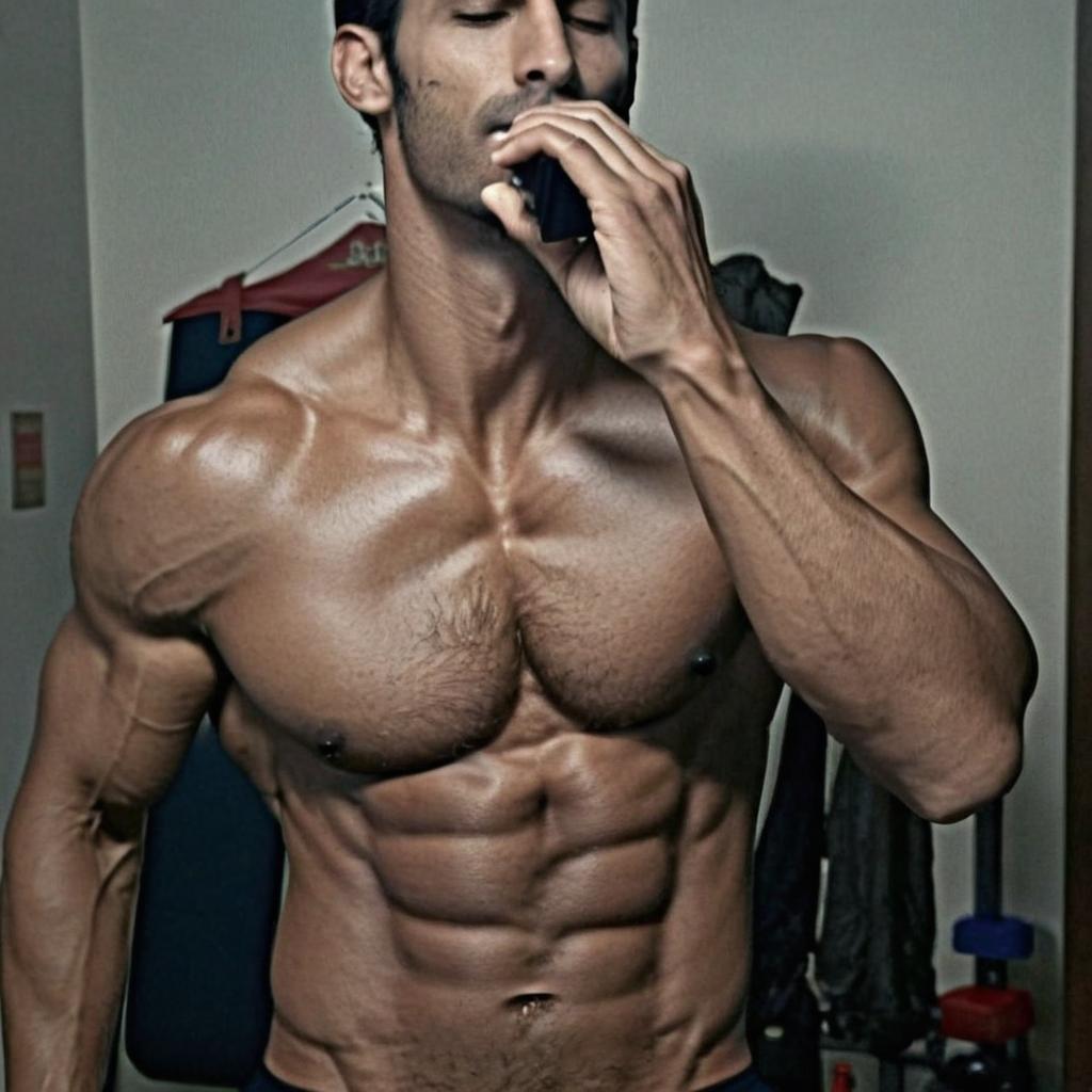Athletic Male Figure: Confidence and Fitness Captured