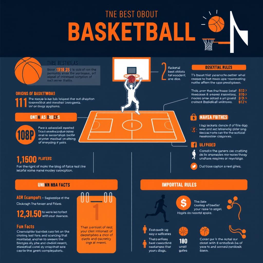 Engaging Basketball Infographic: Stats, History & Rules