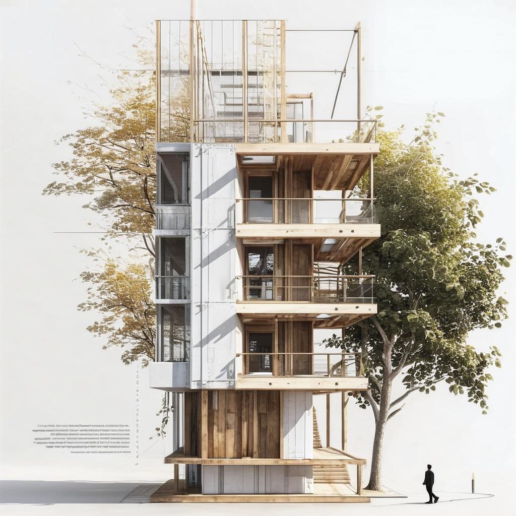 Stunning Treehouse Architectural Rendering: Nature Meets Design