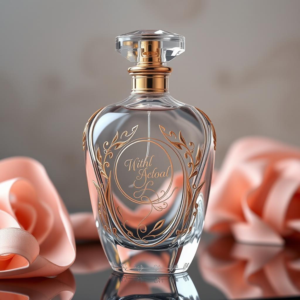 Elegant Perfume Bottle Design: Intricate Details & Luxurious Touch