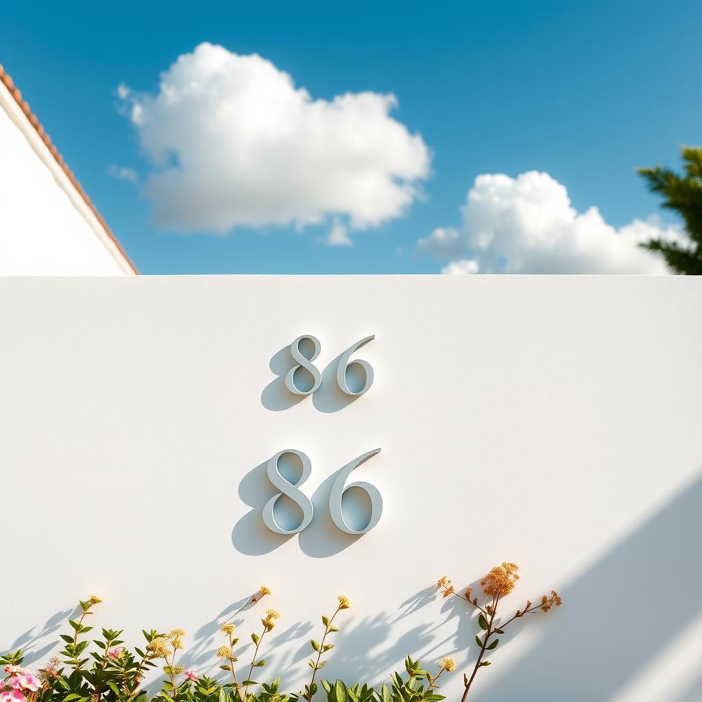 Charming Decor: House Number '86' in Two Beautiful Settings