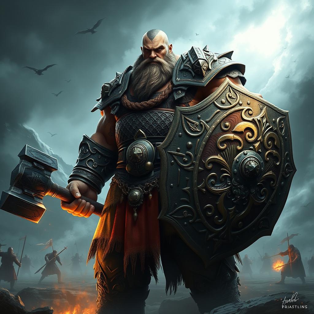 Epic Goliath War Paladin Character Design | Idyllic AI