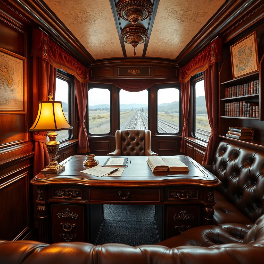 Transform Your Space: Luxurious Vintage Office in a Train Carriage