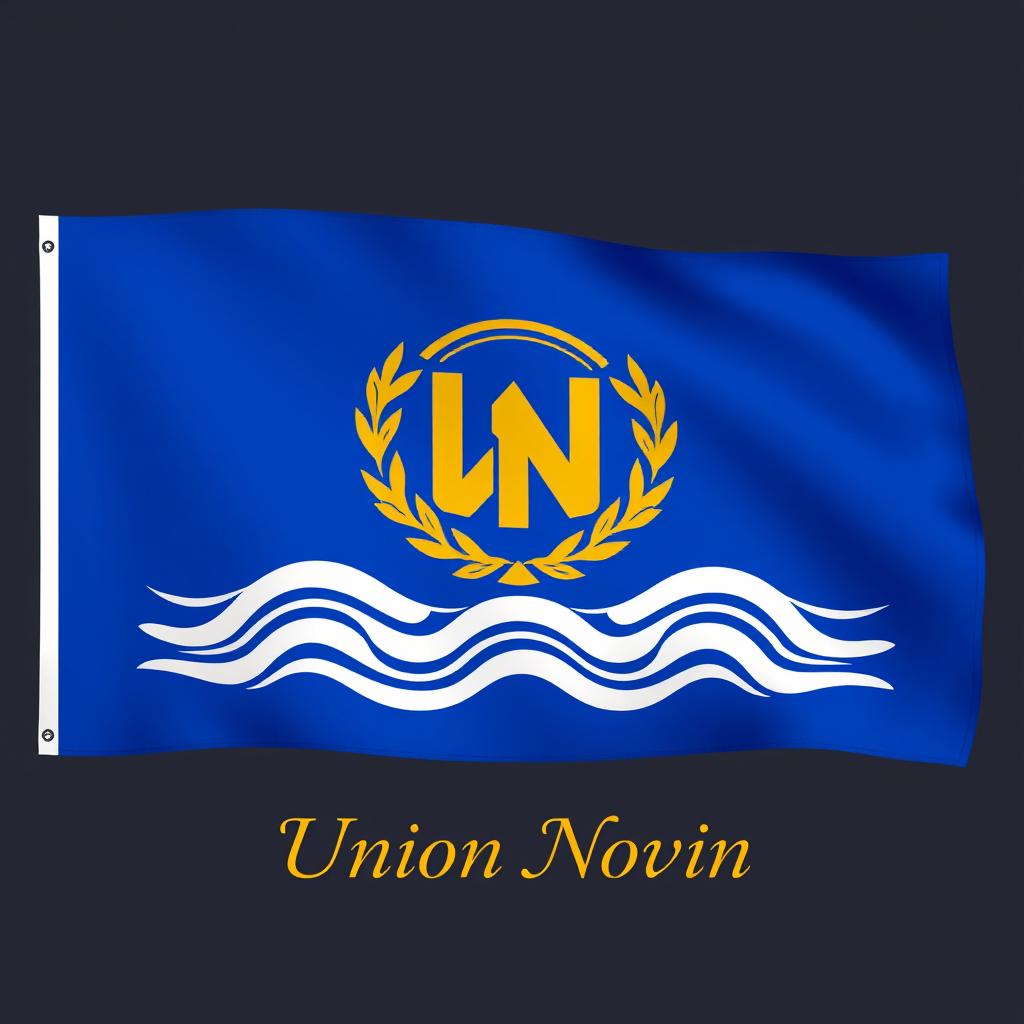 Creative Flag Design for Union Novin: Emblem of Unity and Progress