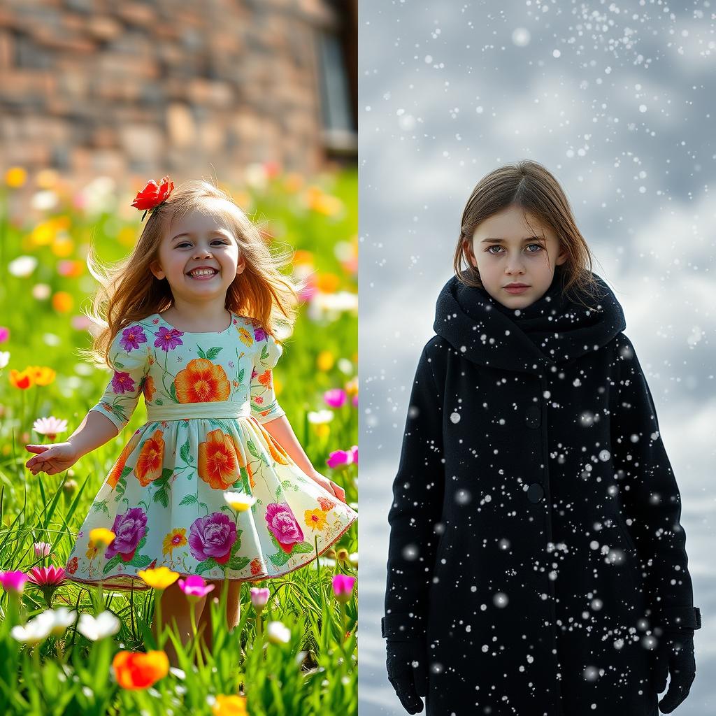 The Bittersweet Contrast of Spring and Winter: A Visual Journey