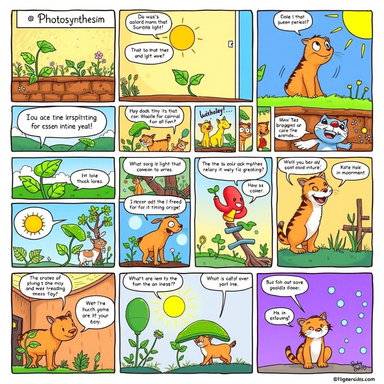 Explore Photosynthesis and Cellular Respiration in a Vibrant 20-Panel Comic